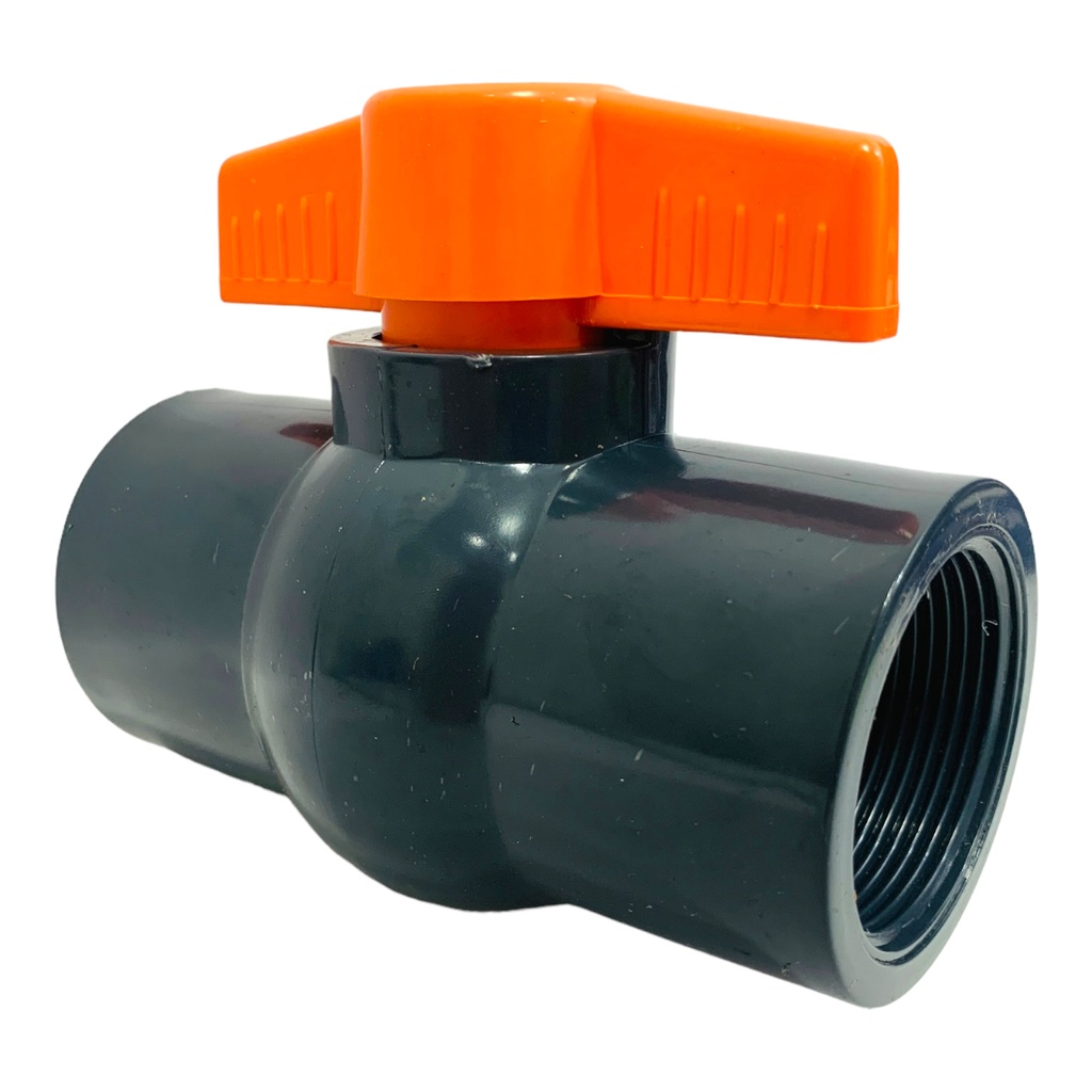 VALVULA BOLA COMPACTA PVC PRES 1 1/2" HR HEMBRA ROSCADA TUBRICA | Litani Import Export